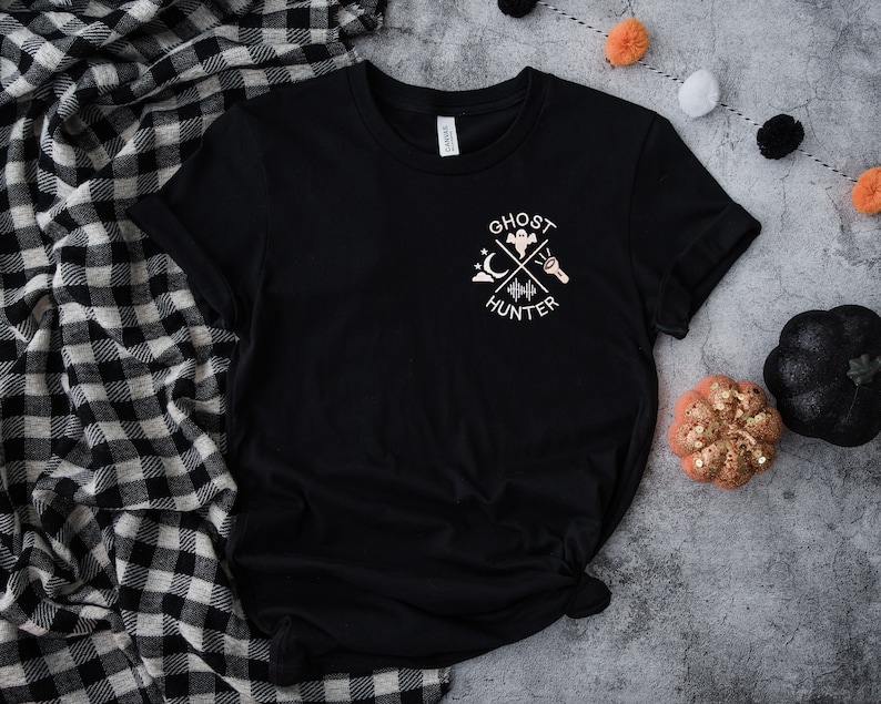 Ghost Hunter Embroidered Tee | Halloween Shirt | Paranormal Activity ...