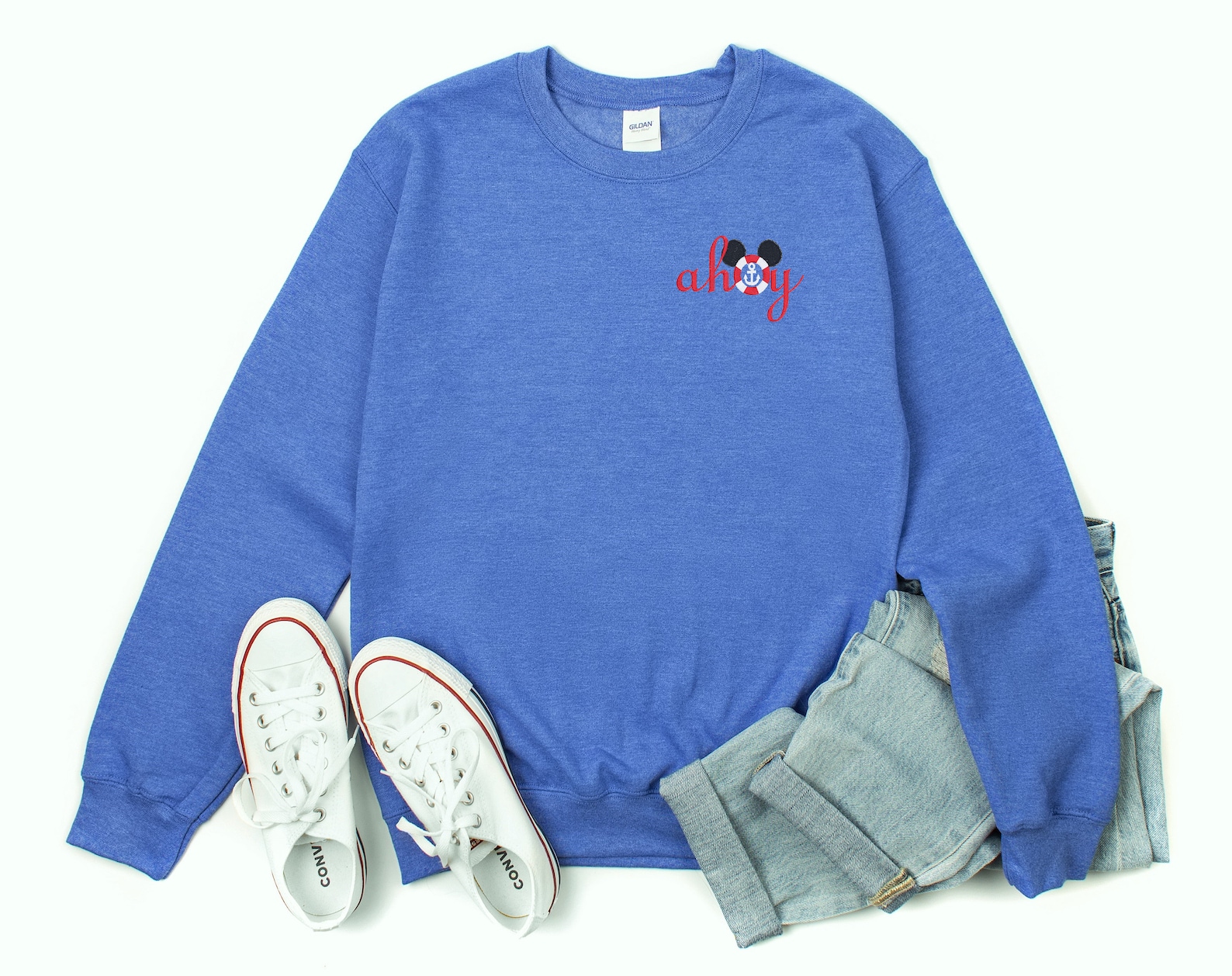 Embroidered Disney Cruise Line Ahoy Unisex Crewneck Sweater | Disney ...