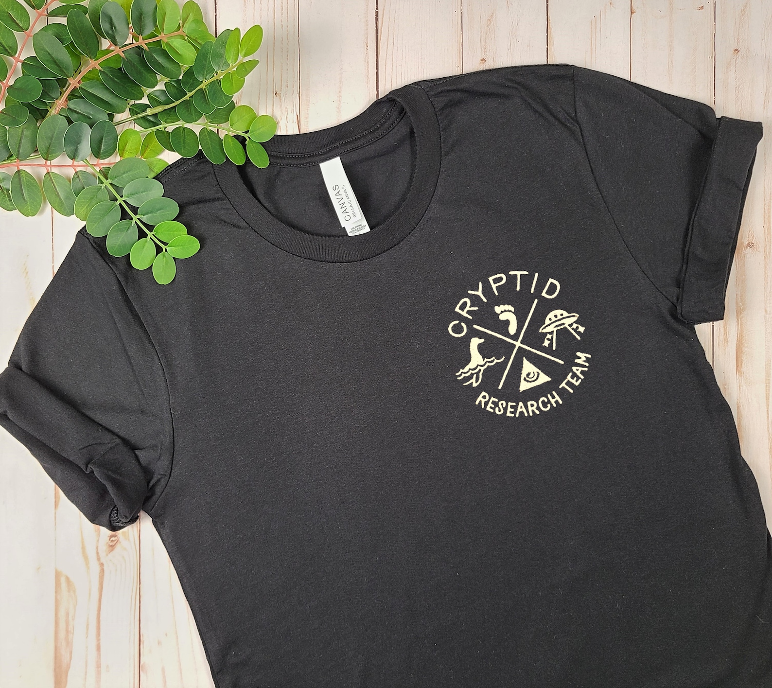 Cryptid Research Team Embroidered Tee Bigfoot Shirt Loch | Etsy