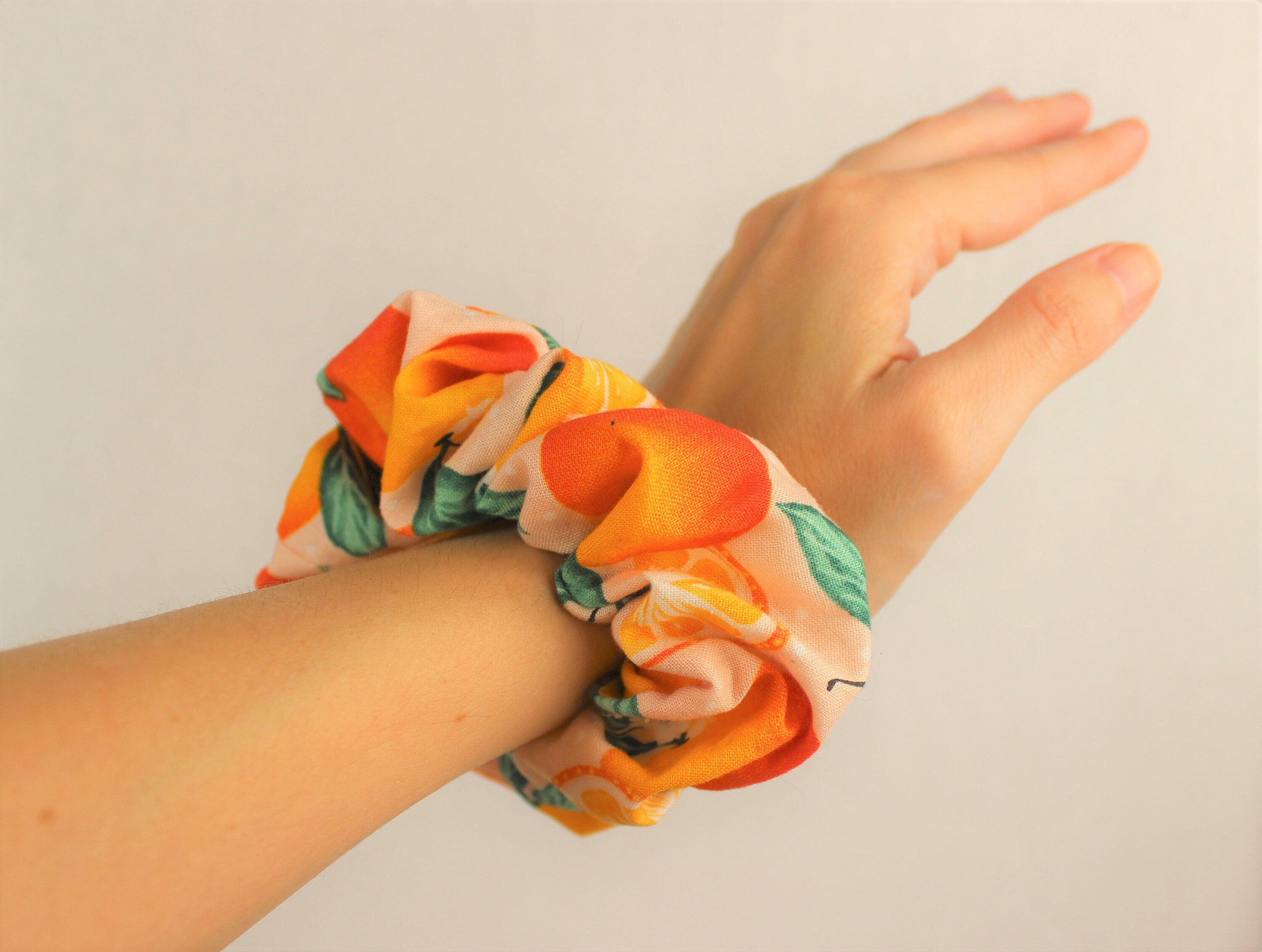 Orange Slice Cotton Scrunchie Florida Scrunchie Fruit Hair - Etsy