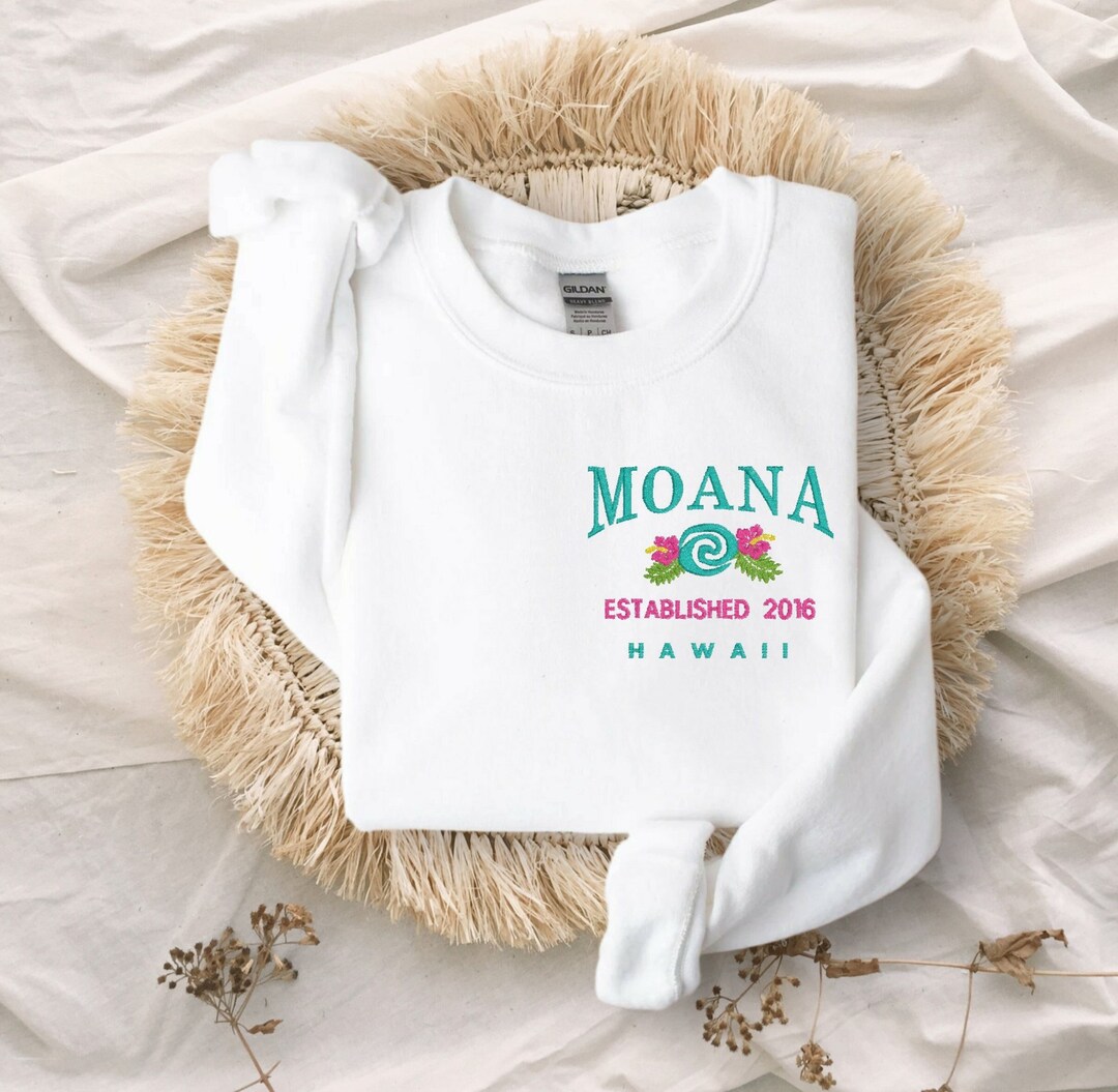 Embroidered Moana Established 2016 Unisex Crewneck Sweater | Disney ...