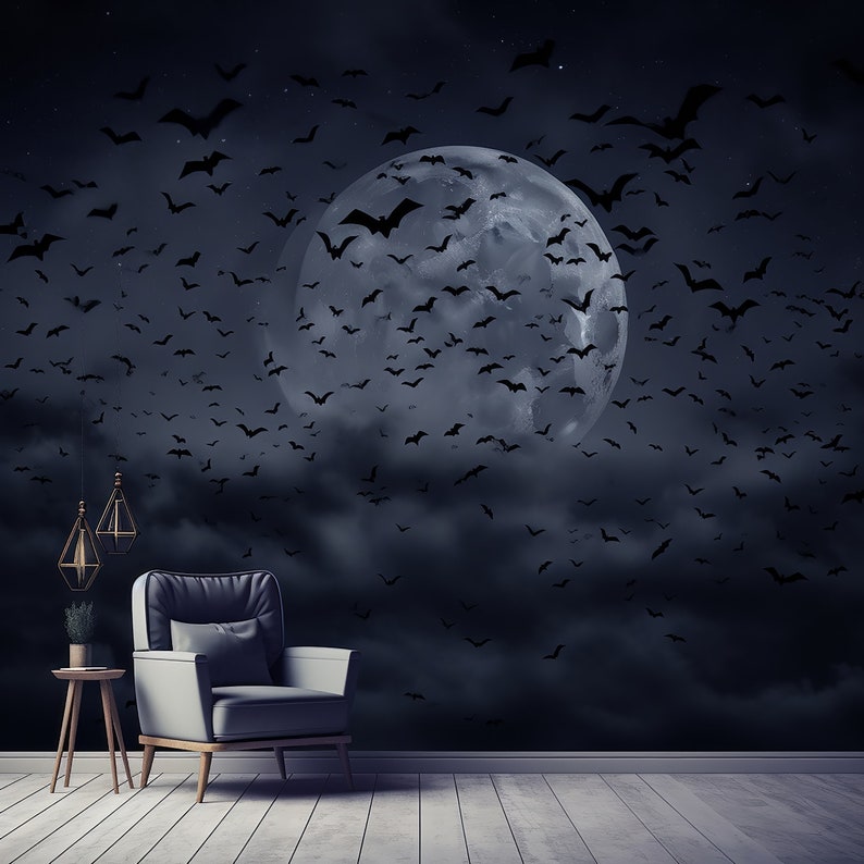 Spooky Bat Digital Backdrops 4 - Etsy