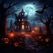 Spooky Night Digital Backdrops (4) - Etsy