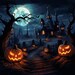 Spooky Night Digital Backdrops (4) - Etsy
