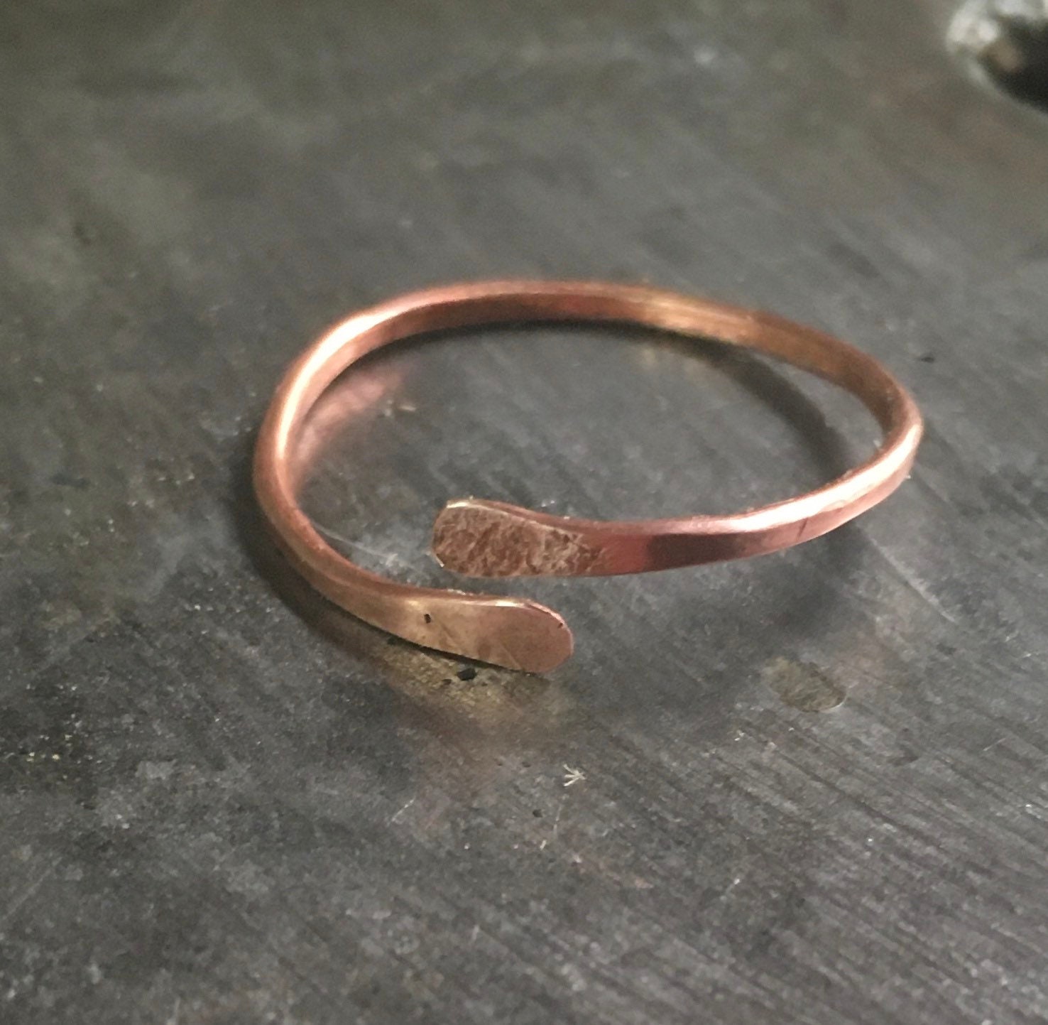 Skinny Copper Ring- Stacking Ring || Pure Copper // Minimalist Rose ...