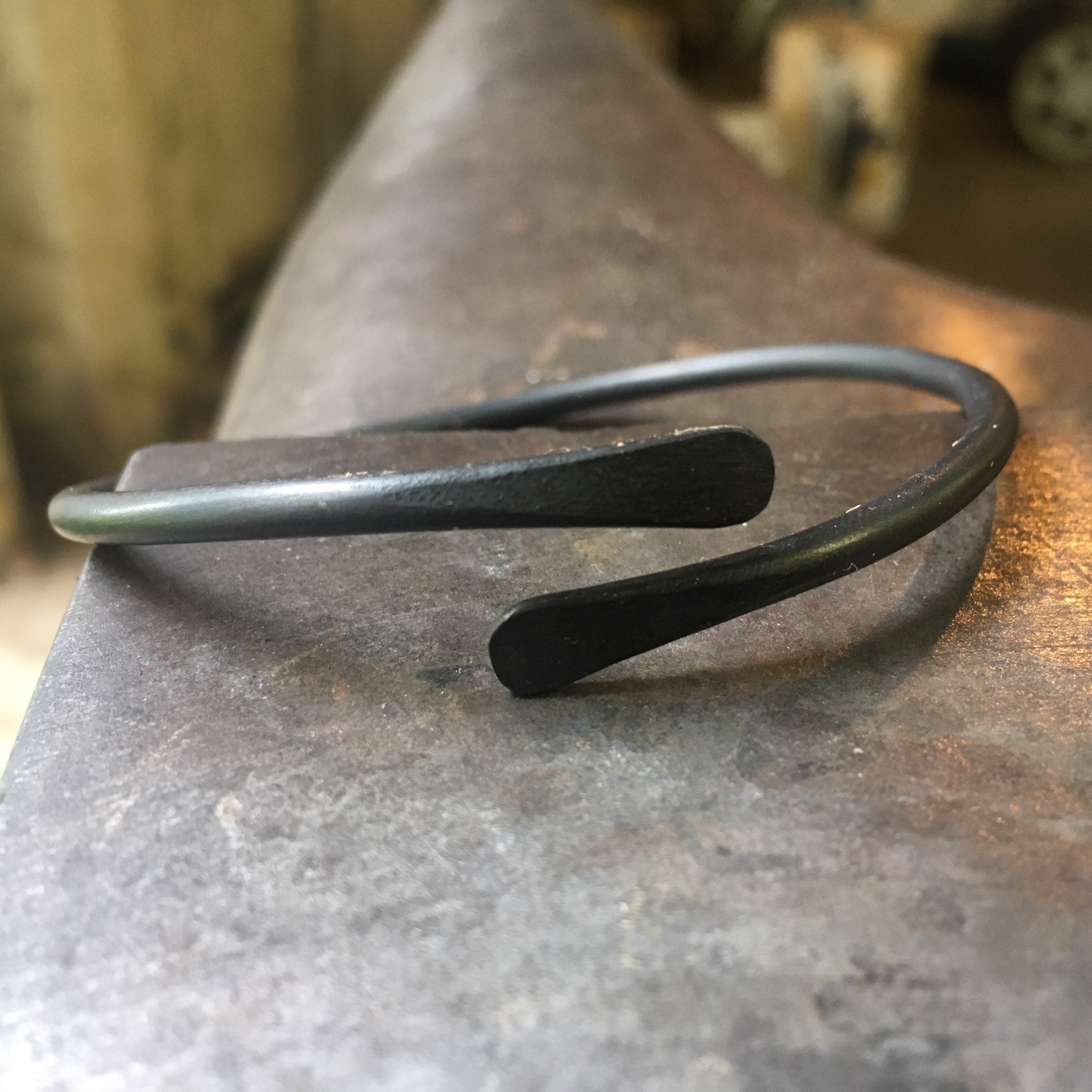 Iron Bracelet Iron Bangle // 6th Iron Anniversary Gift for | Etsy