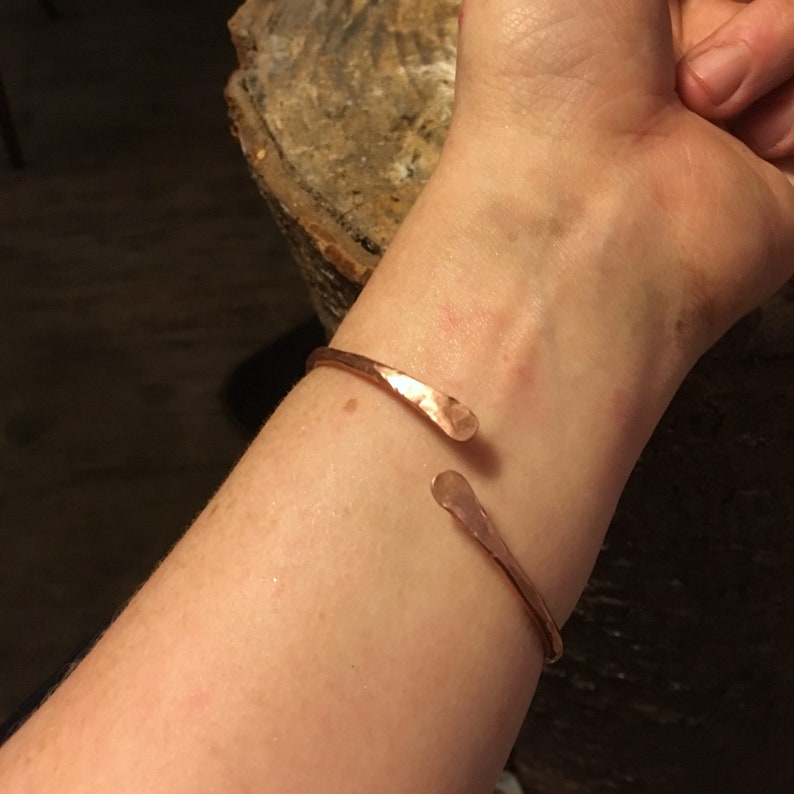Copper Bangle Bracelet Hammered Stacking Copper Bracelet/pure - Etsy
