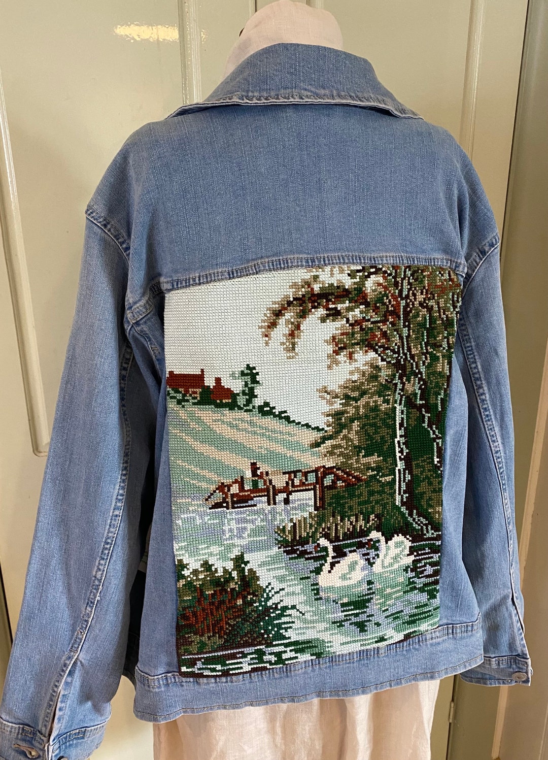 Repurposed Tapestry Denim Jacket - Etsy Australia