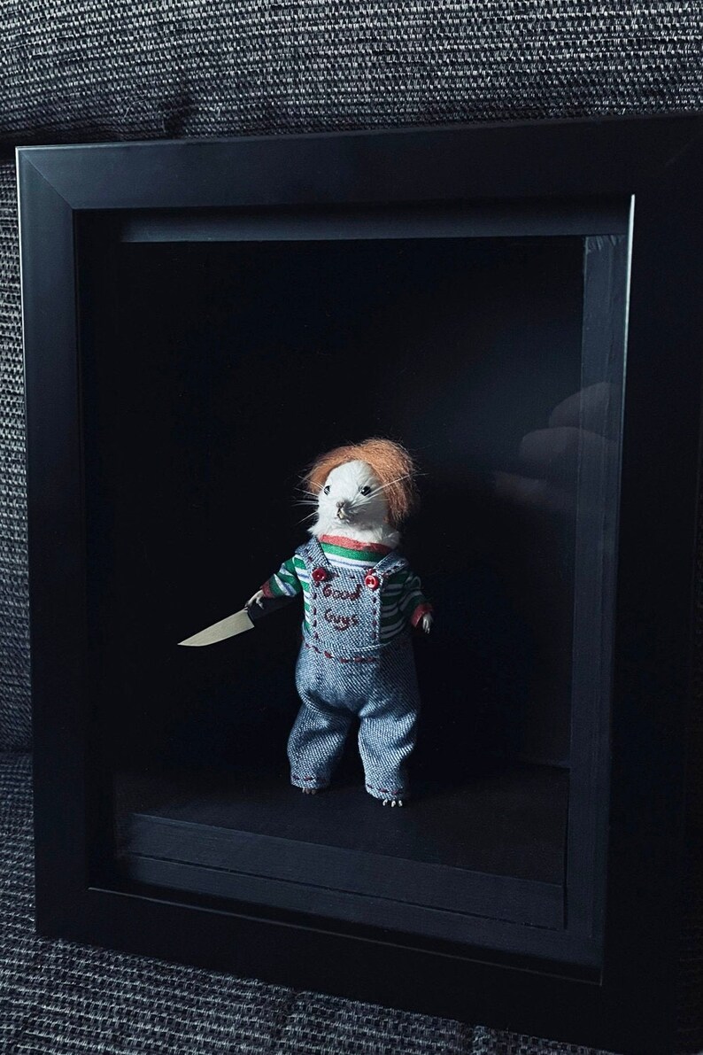 Shadowbox Taxidermy Mouse Chucky Doll Child's Play - Etsy UK