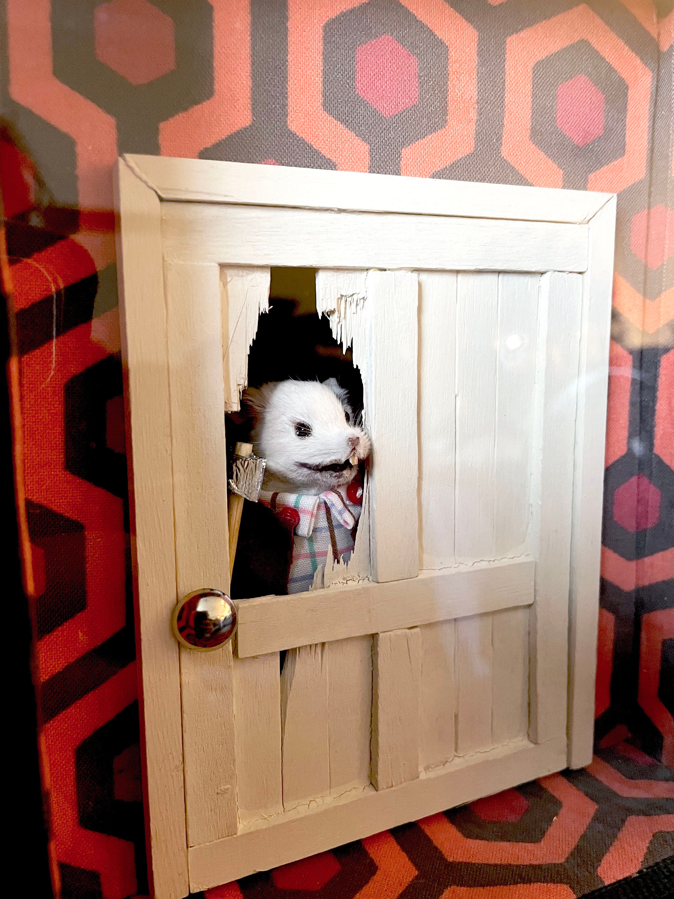 Shadowbox Taxidermy Mouse Here's Johnny the Shining | Etsy UK