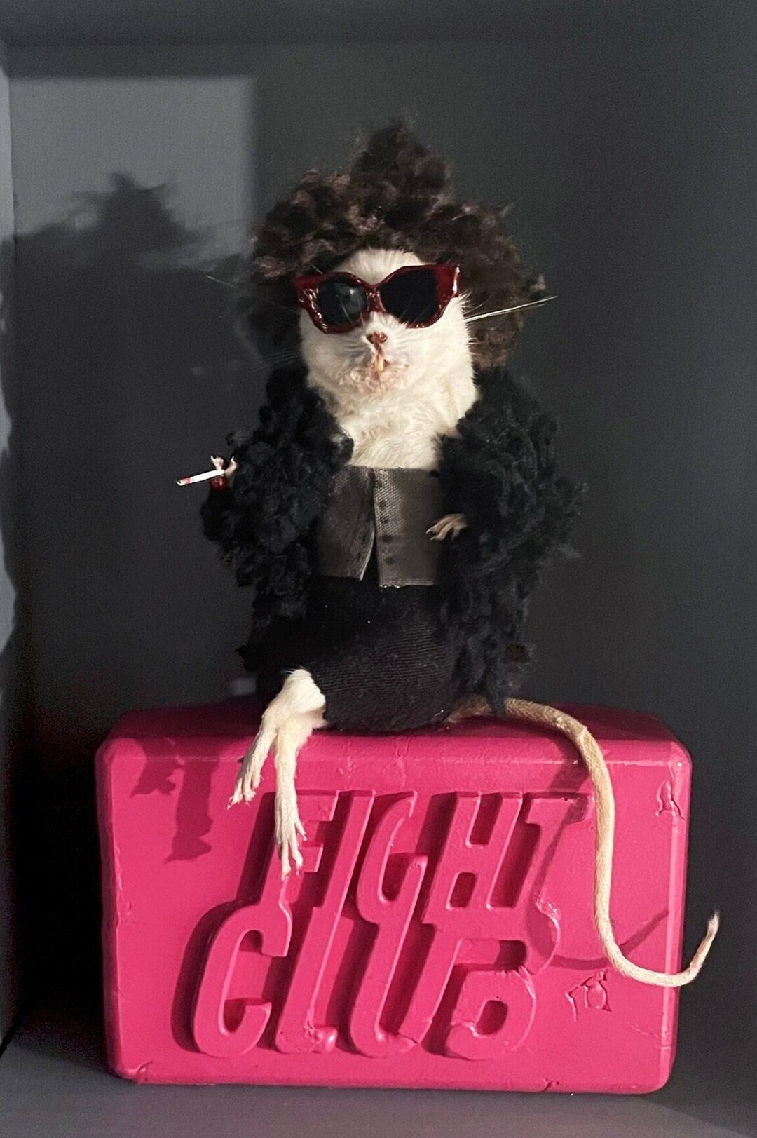 Shadowbox Taxidermy Mouse Marla Fight Club You Met Me at a Very Strange ...