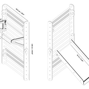 Climbing Triangle Wall Set With Slide, Gymnastic Wall With Pullup Bar ...
