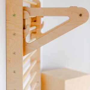 Climbing Triangle Wall Set With Slide, Gymnastic Wall With Pullup Bar ...