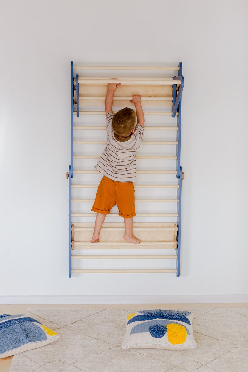 Climbing Triangle Wall Set: Gymnastic Ladder With Pull-up Bar - Etsy