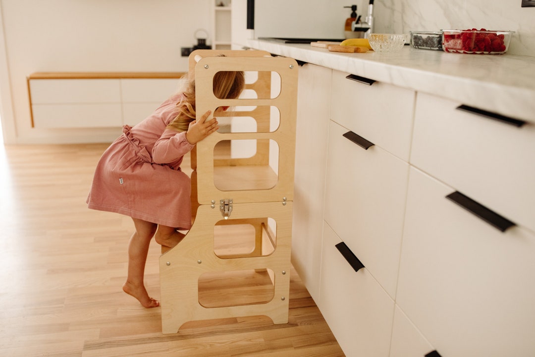 Foldable Kitchen Tower 3in1 Toddler Tower Kids Kitchen - Etsy
