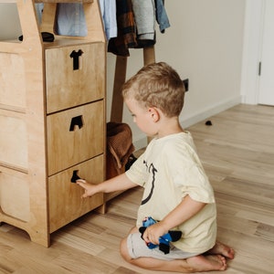 Children Wardrobe Montessori Clothing Rack Wooden Clothing - Etsy