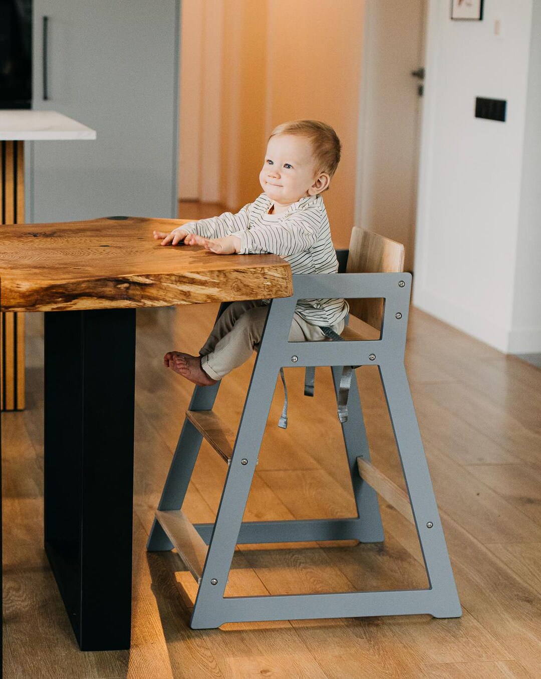 Minimalist Baltic Birch High Chair: Modern Baby Feeding Chair - Etsy