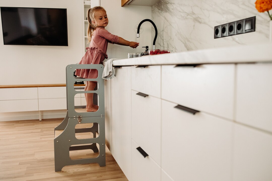 Foldable Kitchen Tower 3in1 Learning Tower Kids Kitchen - Etsy