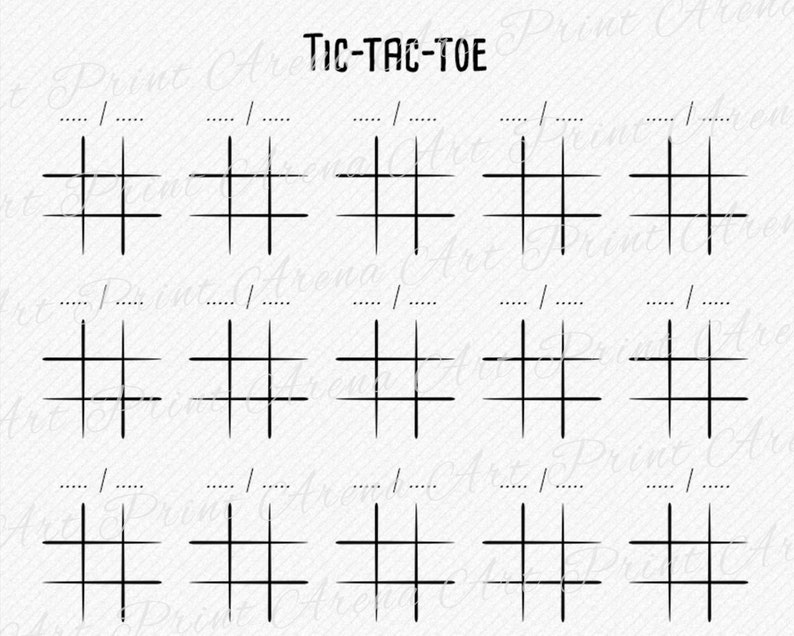 Tic Tac Toe Printable Game Noughts and Crosses | Etsy