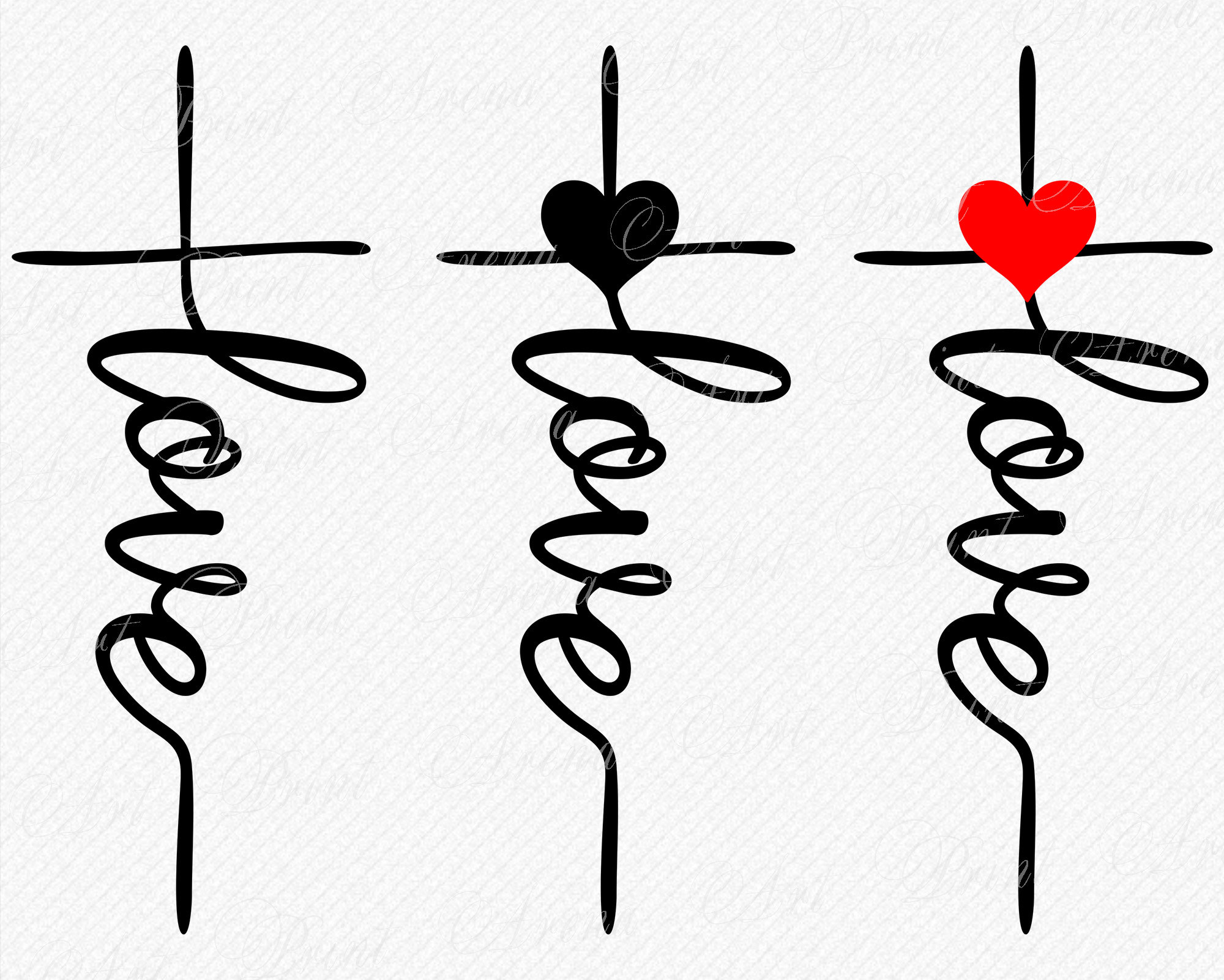 Love Cross SVG Religious svg cross design | Etsy