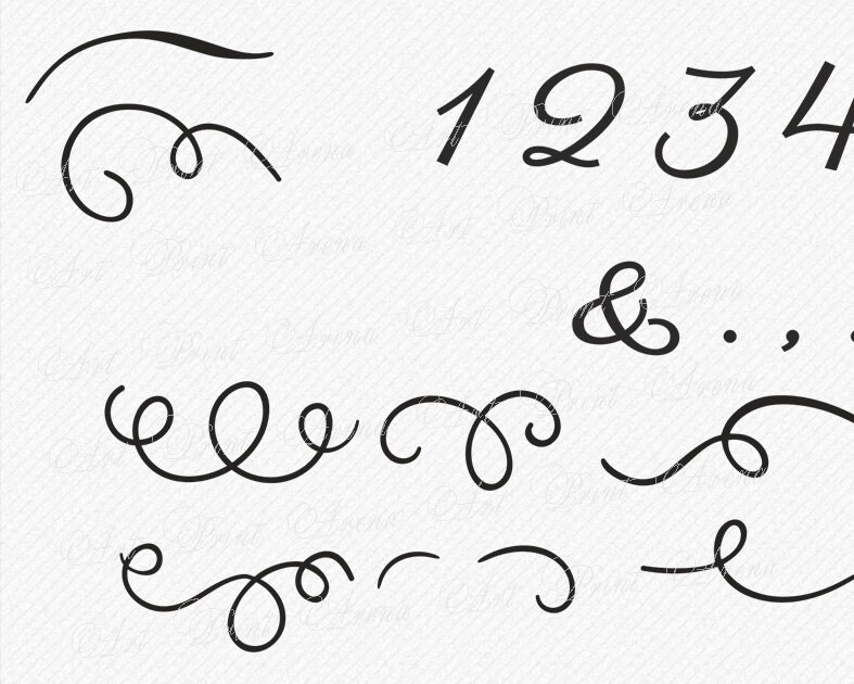 SVG fonts SVG font whit swirls swirly Cricut font Silhouette | Etsy