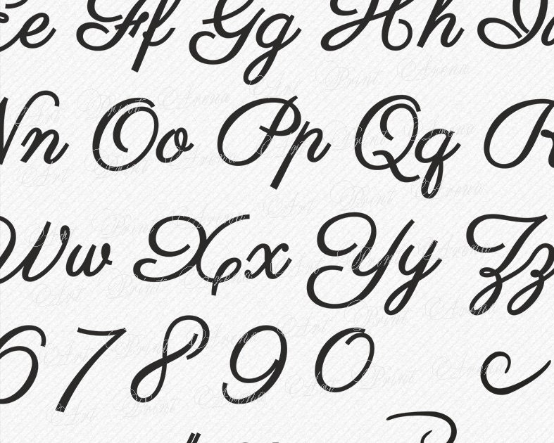 SVG fonts SVG font whit swirls swirly Cricut font Silhouette | Etsy