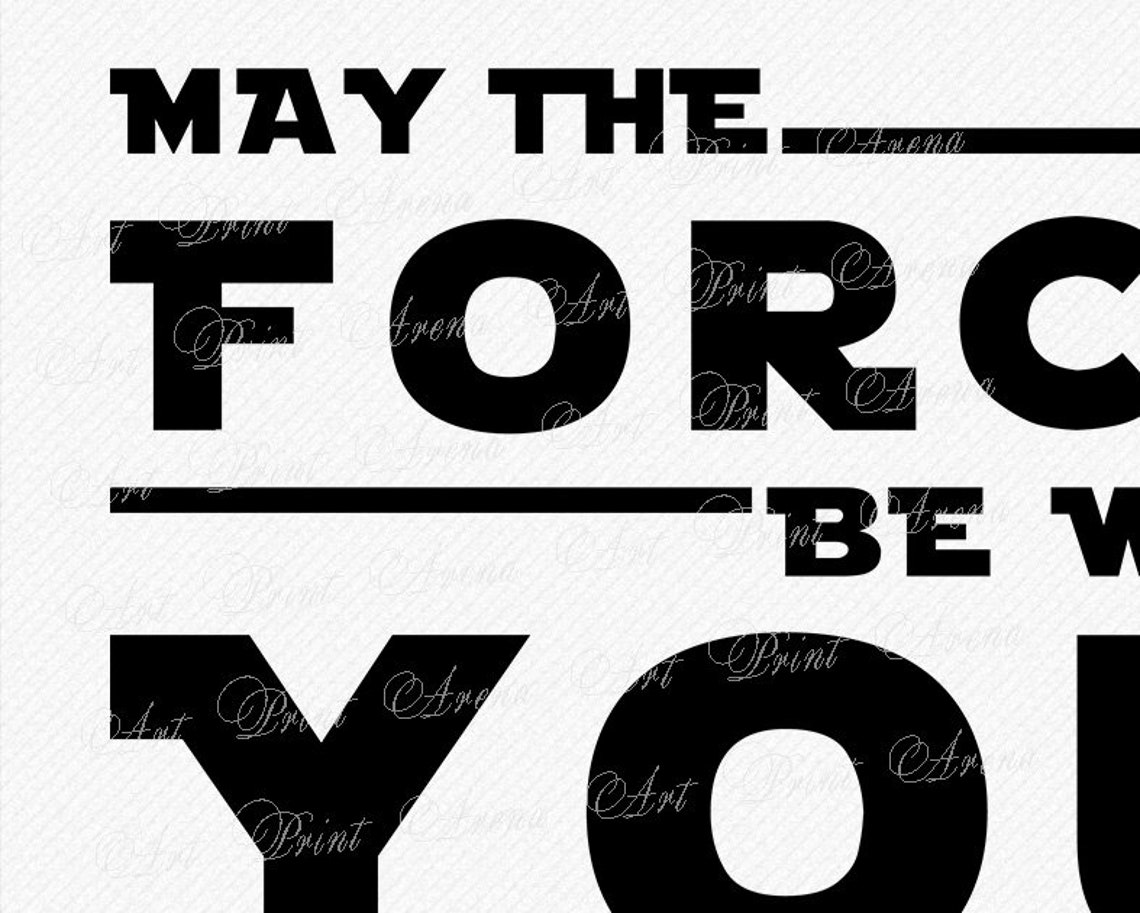 May the Force SVG May The Force Be With You Star Wars Force | Etsy