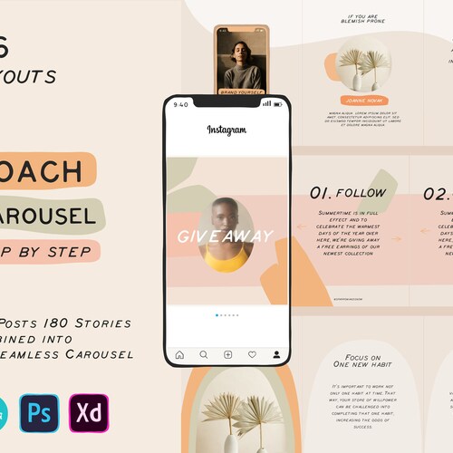 Coaching Carousel Templates Brand Kit. Blog Branding Kit for - Etsy