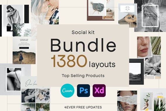 Social Kit BUNDLE. Instagram Post Template Instagram Stories - Etsy