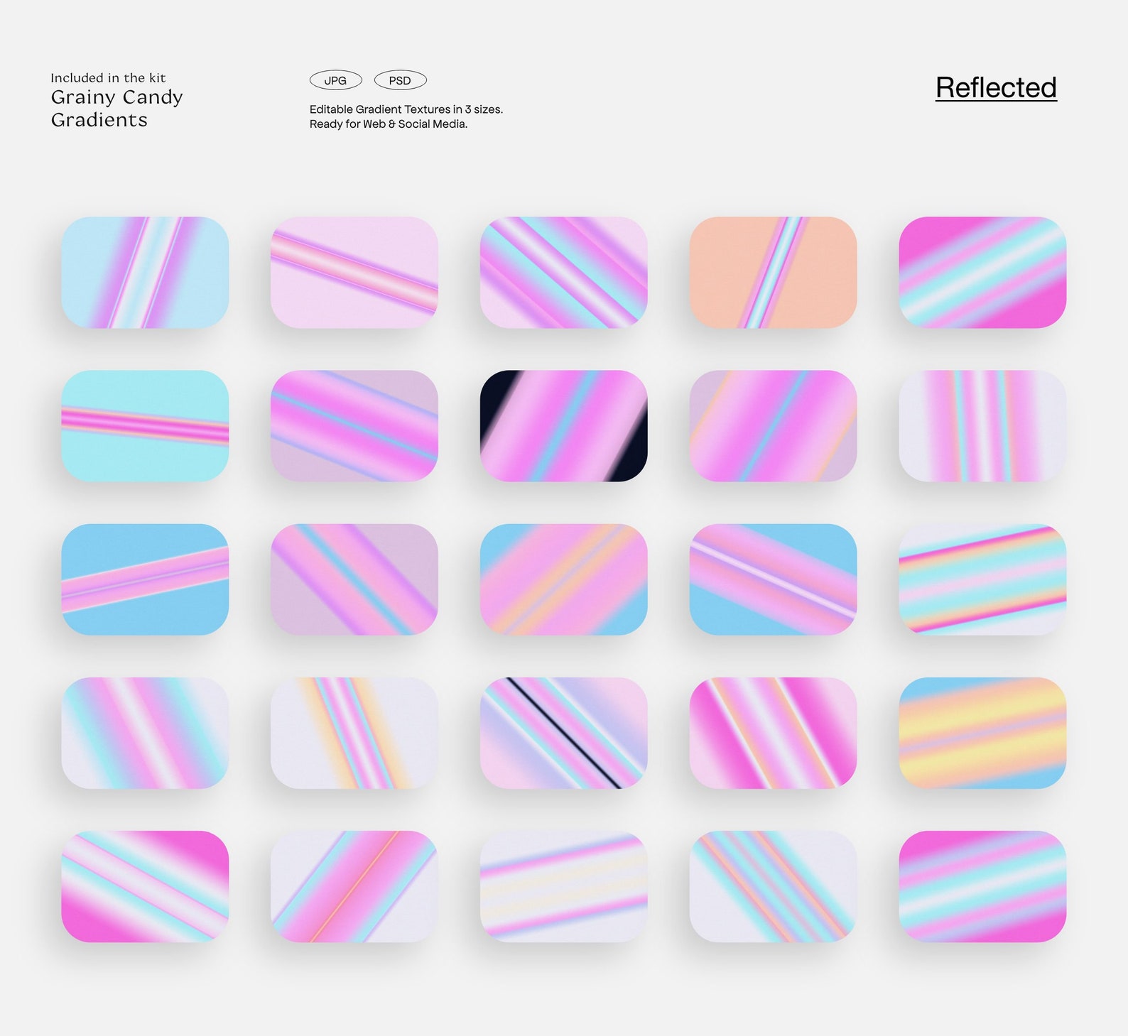 BUNDLE LA Candy Gradients & Shapes. CANVA Gradient Template. - Etsy