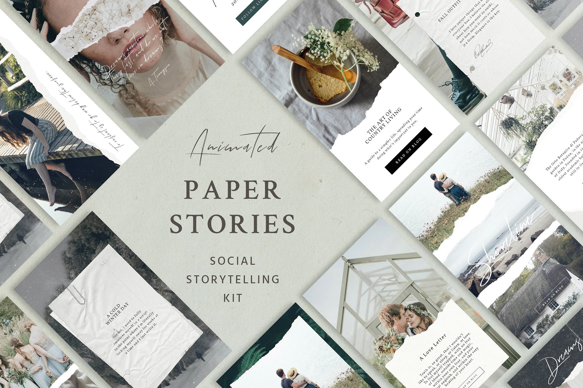 Paper Animated Stories –instagram Post Templates, Instagram Background ...