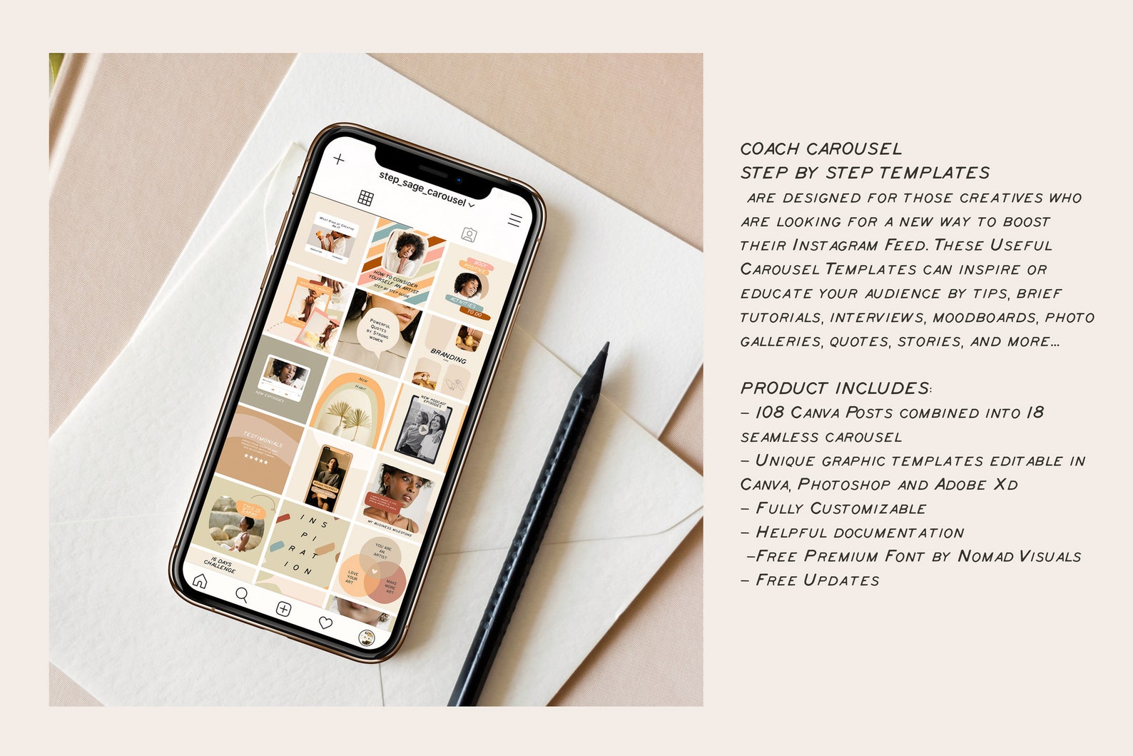 Coaching Carousel Templates, Brand Kit. Blog Branding Kit for Coaches ...