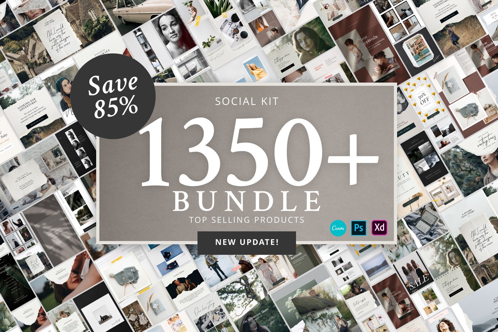 Social Kit BUNDLE. Instagram Post template Instagram stories | Etsy