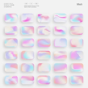 BUNDLE LA Candy Gradients & Shapes. CANVA Gradient Template ...