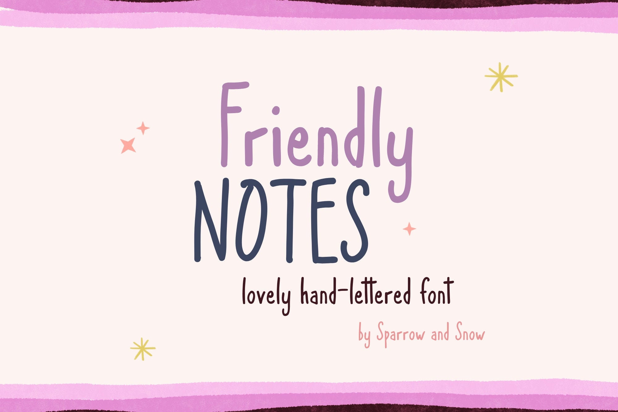 Friendly Notes Handwritten Font - Etsy