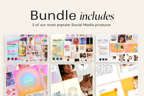 440 Gradients Templates Bundle Social Media Bundle Social Media Pack ...