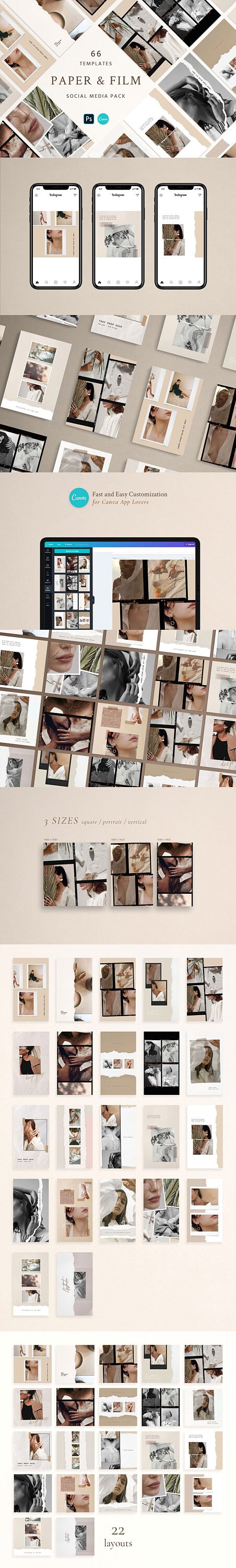 CANVA BUNDLE Social Kit. Instagram Story Templates. Instagram Template ...
