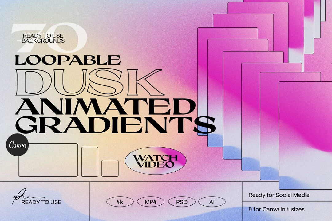 DUSK - Animated Gradients Background Animated Gradients CANVA ...