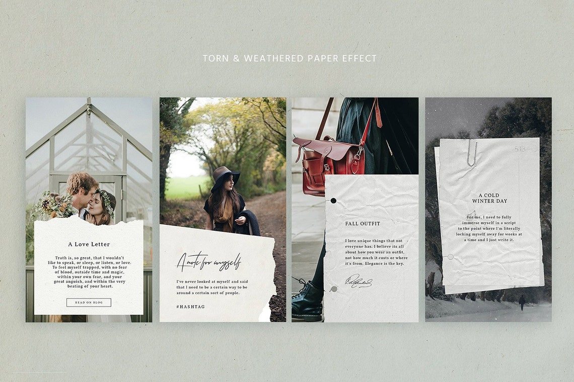 Paper Animated Stories instagram Post Templates Instagram - Etsy