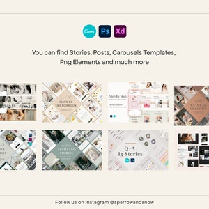 Social Kit BUNDLE. Instagram Post Template, Instagram Stories Canva ...