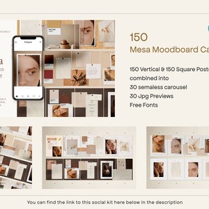 Social Kit BUNDLE. Instagram Post Template, Instagram Stories Canva ...