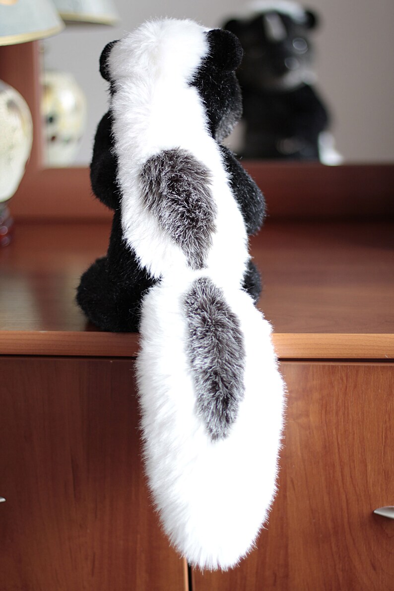 Realistic stuffed animal plush skunk art doll soft lifelike | Etsy