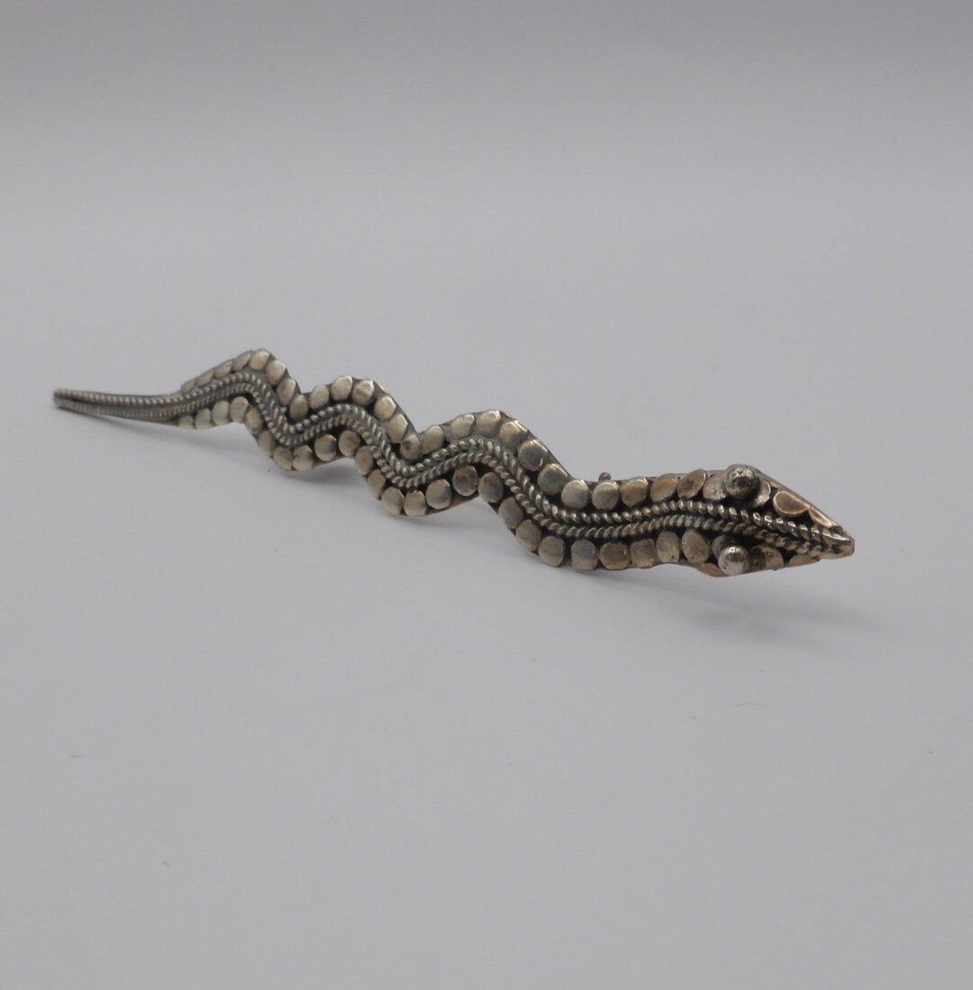 UNUSUAL Sterling Silver Slithering Snake Vintage Brooch Pin - Etsy