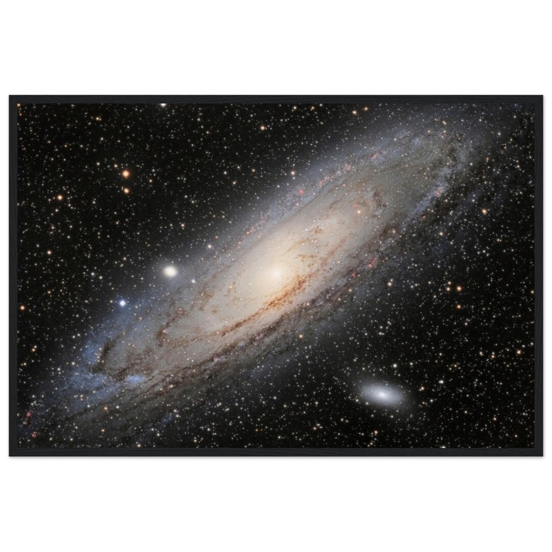 Museum-quality Matte Paper Wooden Framed Poster of the Andromeda Galaxy ...