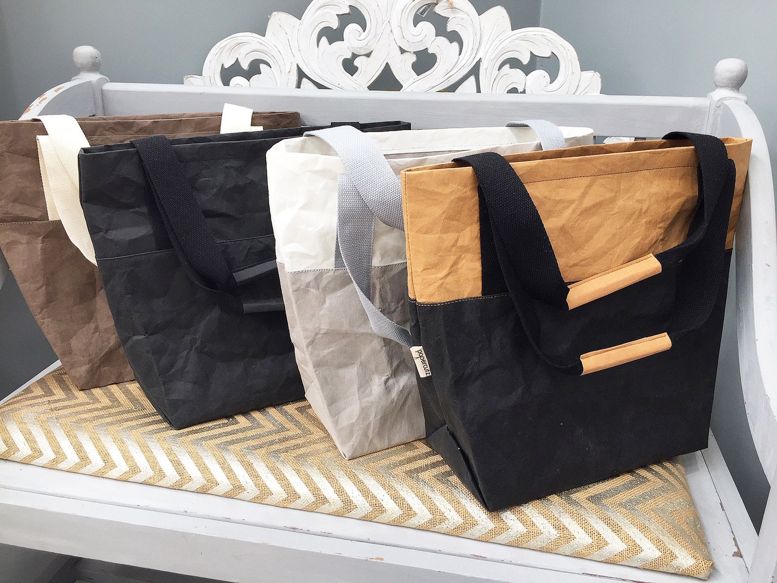 Shopping Bag, Washable Paper, Paper Tote, Beach Bag, Market Bag ...