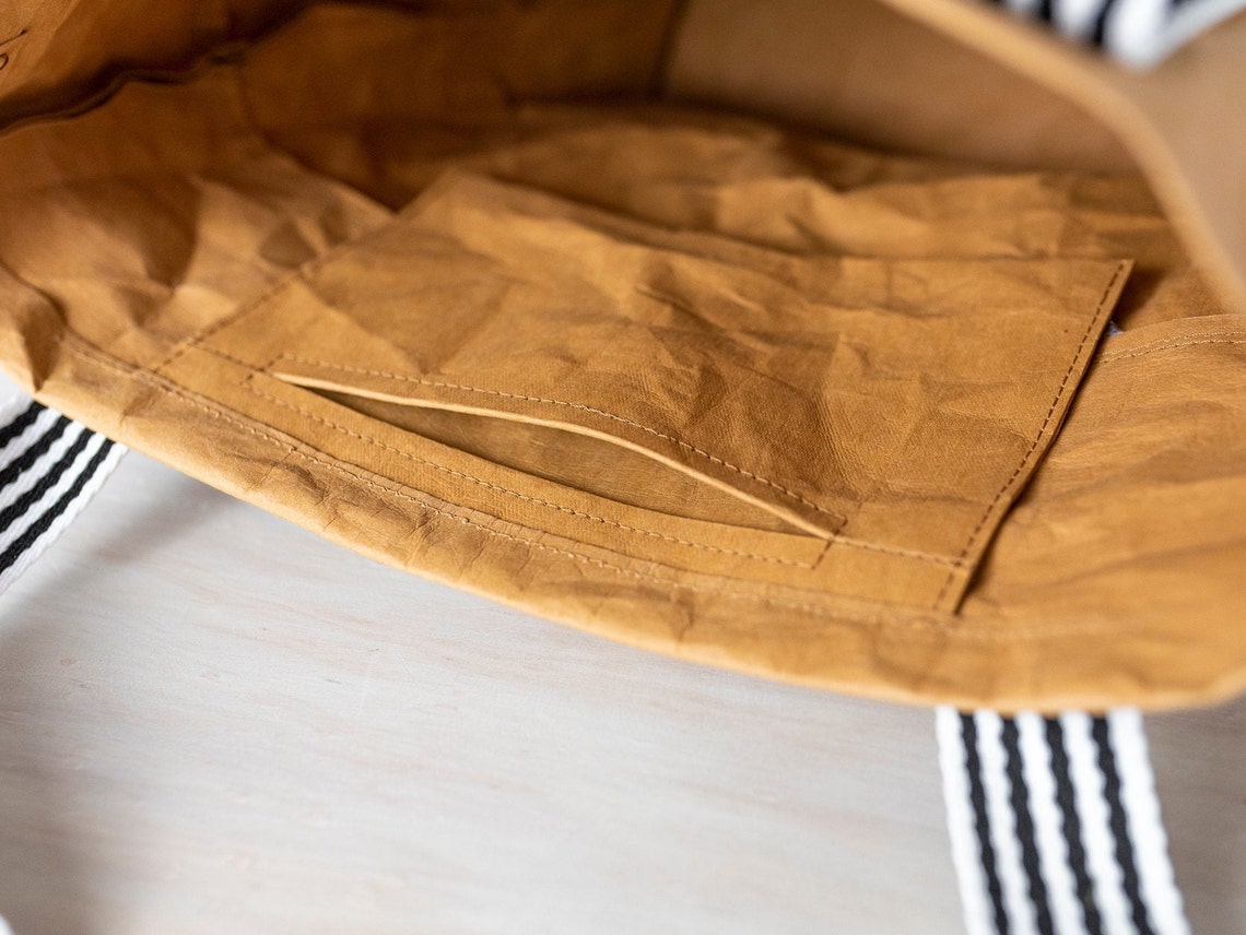 Shopping bag washable paper paper tote beach bag market | Etsy