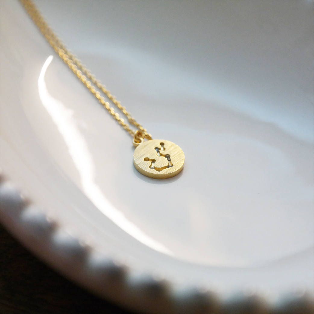 Custom 12 Zodiac Sign Horoscope & Star Sign Gold Plated - Etsy