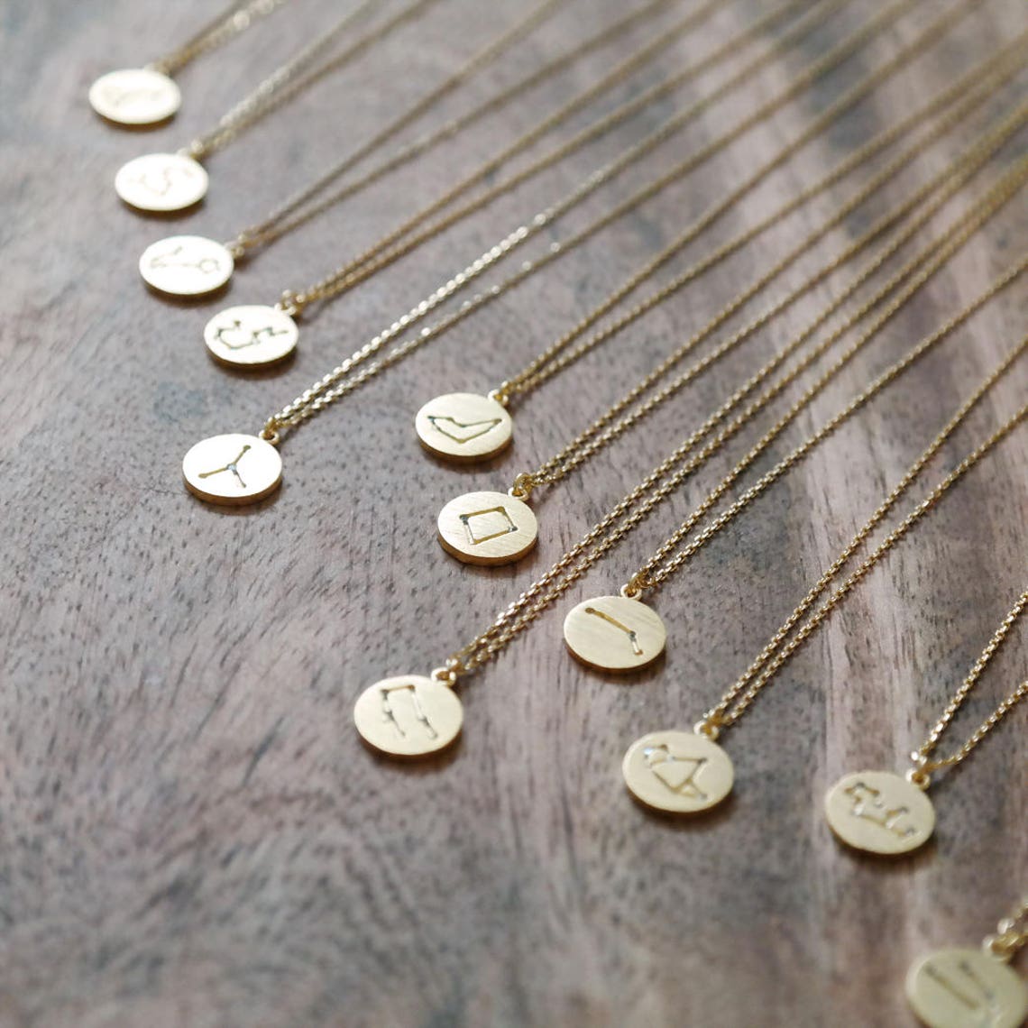 Custom 12 Zodiac Sign Horoscope & Star Sign Gold Plated - Etsy
