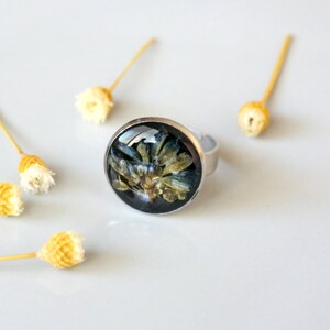 Real Flower Resin Ring, Dried Flower Rings, Eco Dried Flowers ...