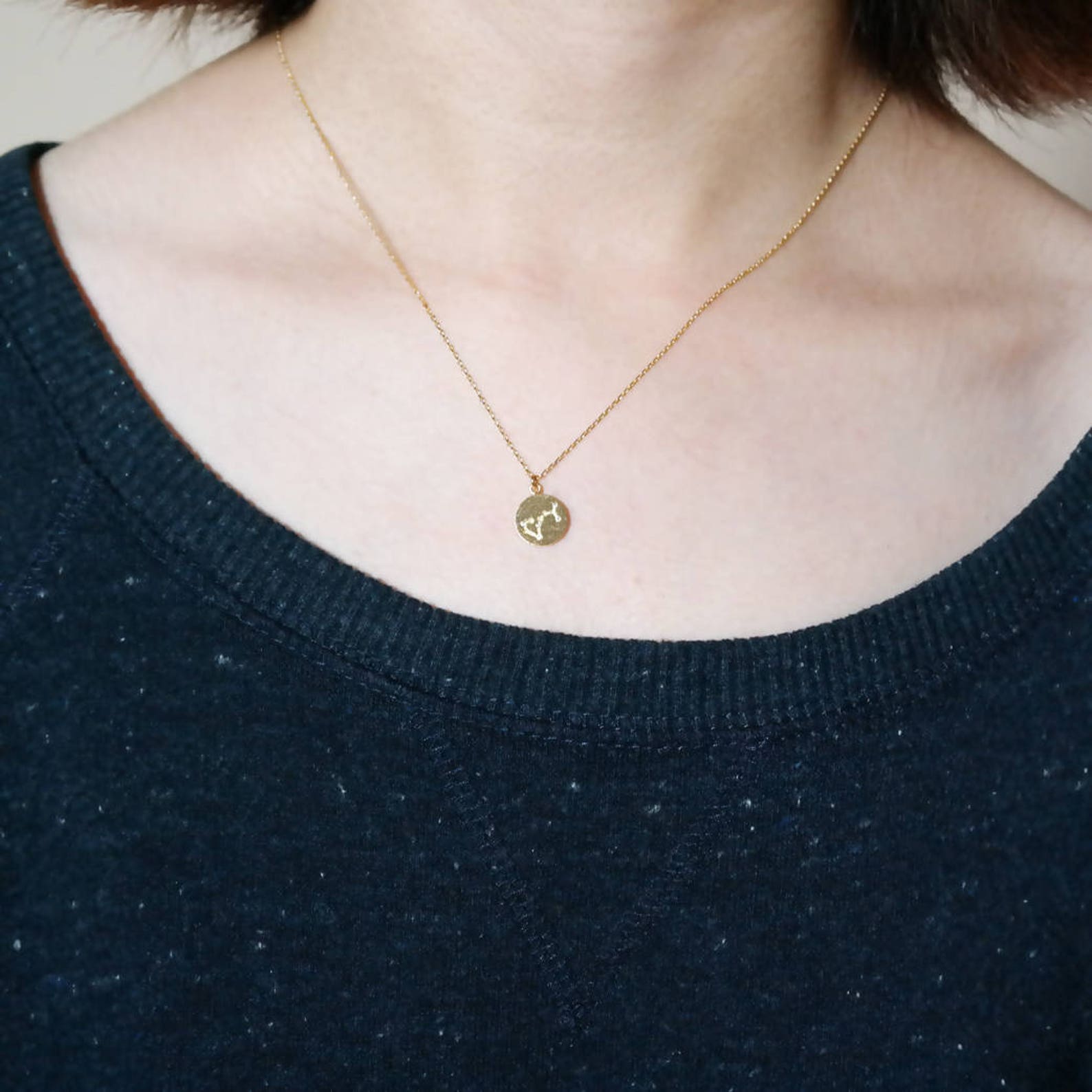 Custom 12 Zodiac Sign Horoscope & Star Sign Gold Plated - Etsy